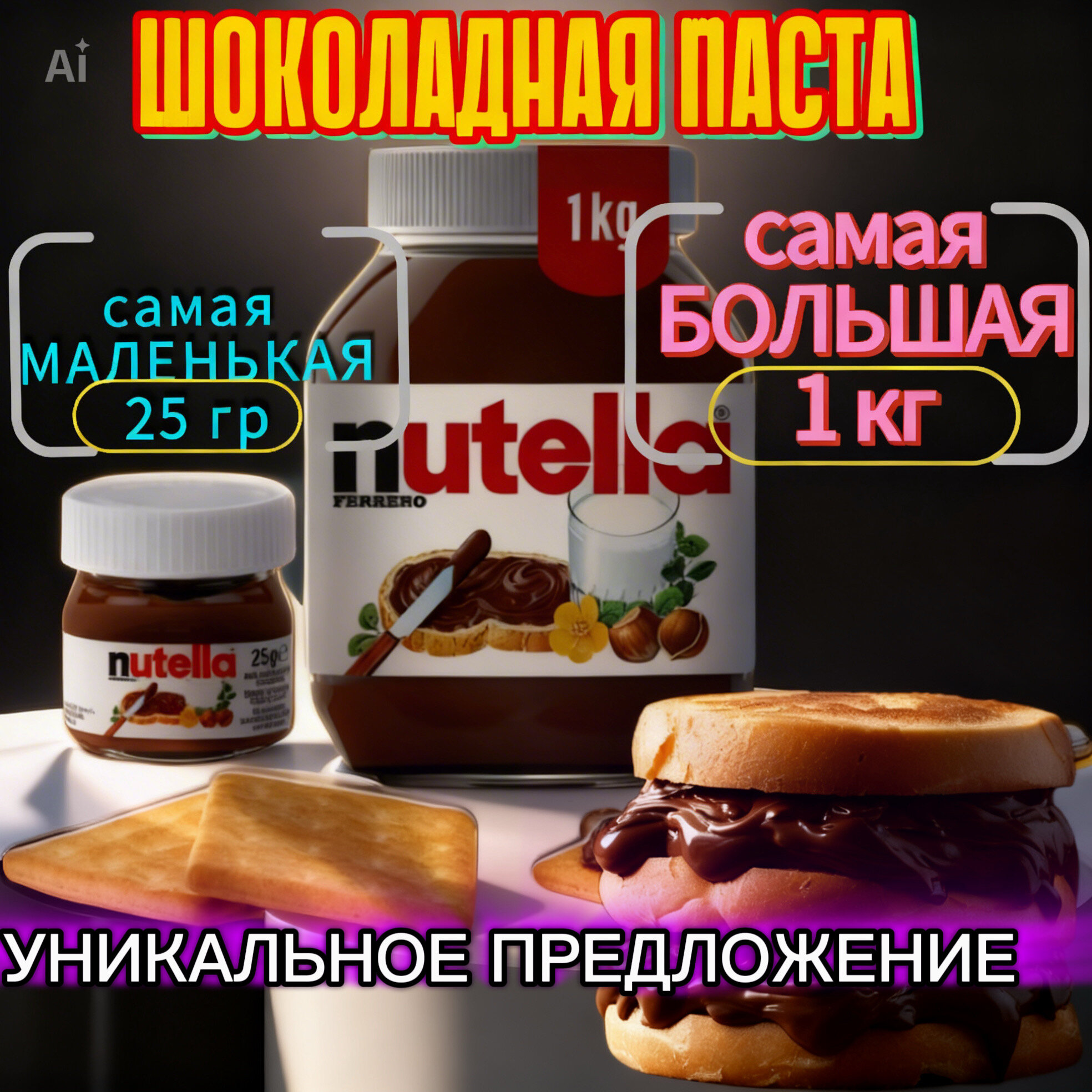 Шоколадная паста мега И мини удиви-покари-подари 8марта