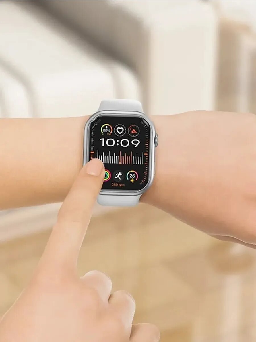 Качественные смарт-часы Y23 Watch серебро