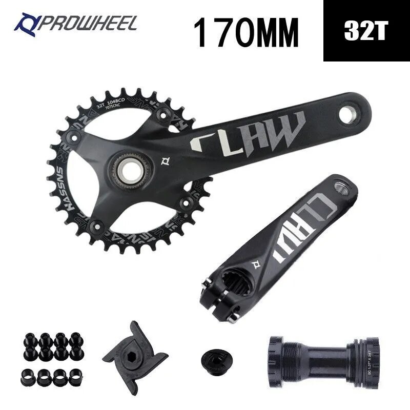 Шатуны Prowheel Claw 170мм, звезда NW 32T, вал 24мм для горных велосипедов