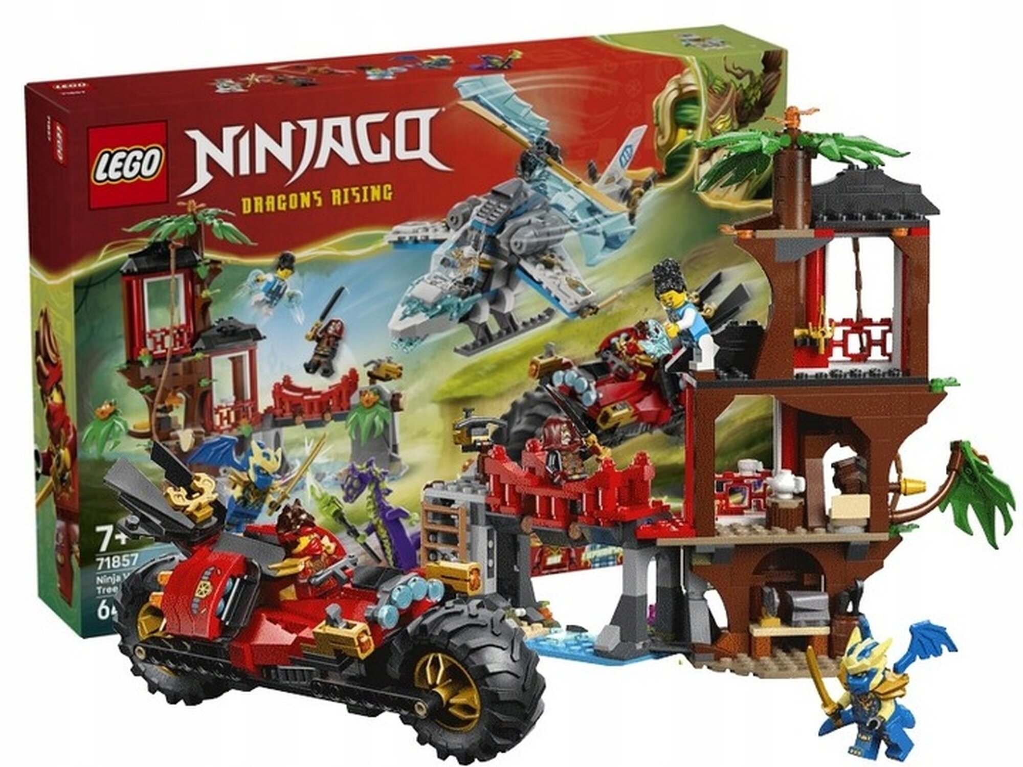 Конструктор LEGO NINJAGO - Битва ниндзя: Домик на дереве с транспортными средствами, 642 эл. - Лего Ниндзяго 71857
