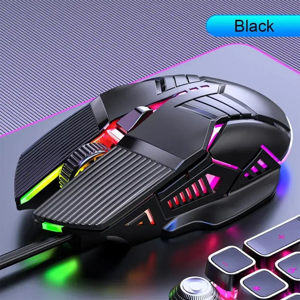 Fanmuran проводная игровая мышь RGB 6 кнопок