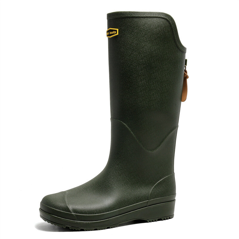 Женские резиновые сапоги, высокие водонепроницаемые сапоги, кухонные сапоги на толстой нескользящей подошве, мужские резиновые туфлиРазмер обуви. EU:43