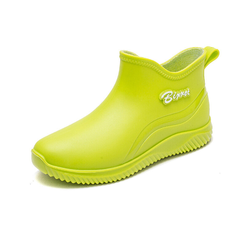 Модные женские резиновые сапоги для дождя, короткие повседневные водонепроницаемые сапоги для дождя, нескользящие сапоги для воды, износостойкие низкие резиновые туфли. Размер обуви. EU:37