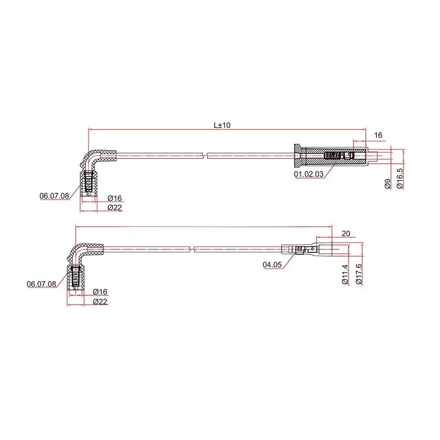 Провода высоковольтные CHEVROLET AVEO 03-08 1.4 F14S3 A14SMS LANOS 05- A14SMS, SAT ST-96305387