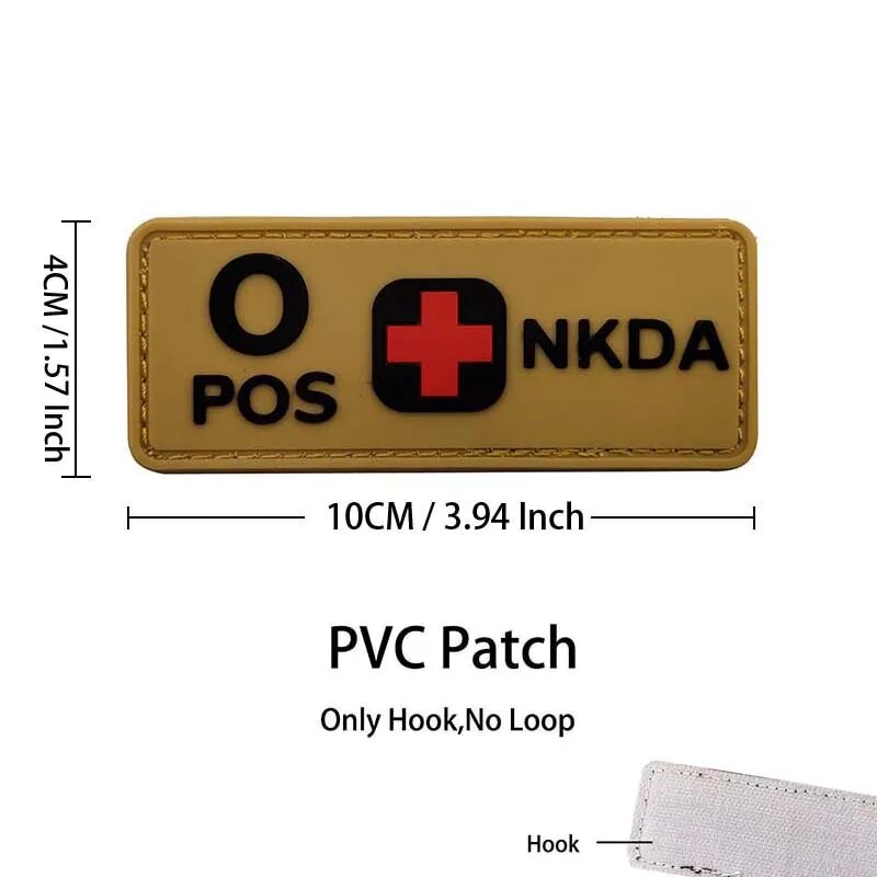 Нашивка PVC "O POS NKDA" желтая 10x4 см