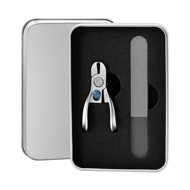 Мини-ножницы для ногтей из нержавеющей стали, портативные ножницы с защитой от брызг, предназначены для обрезки толстых и твердых ногтей, компактные ножницы небольшого размера.