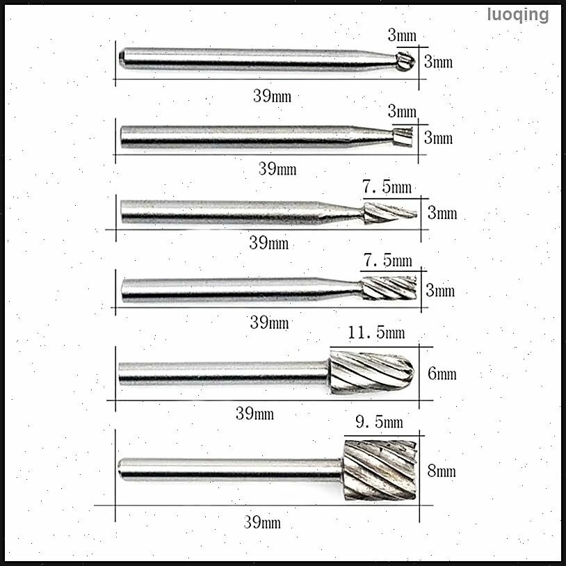 6 шт./набор минисверл Dremel Rotary Tools HSS Router шлифовальные фрезы для резьбы по дереву и металлу фрезерные инструменты
