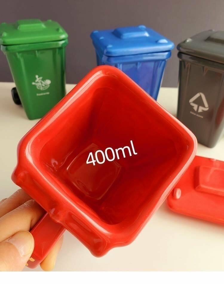 Стильная кружка для воды, кружка в виде мусорного ведра, модная креативная кружка, чайная чашка в китайском стиле, подарок, необычная и уникальная кружка для воды.