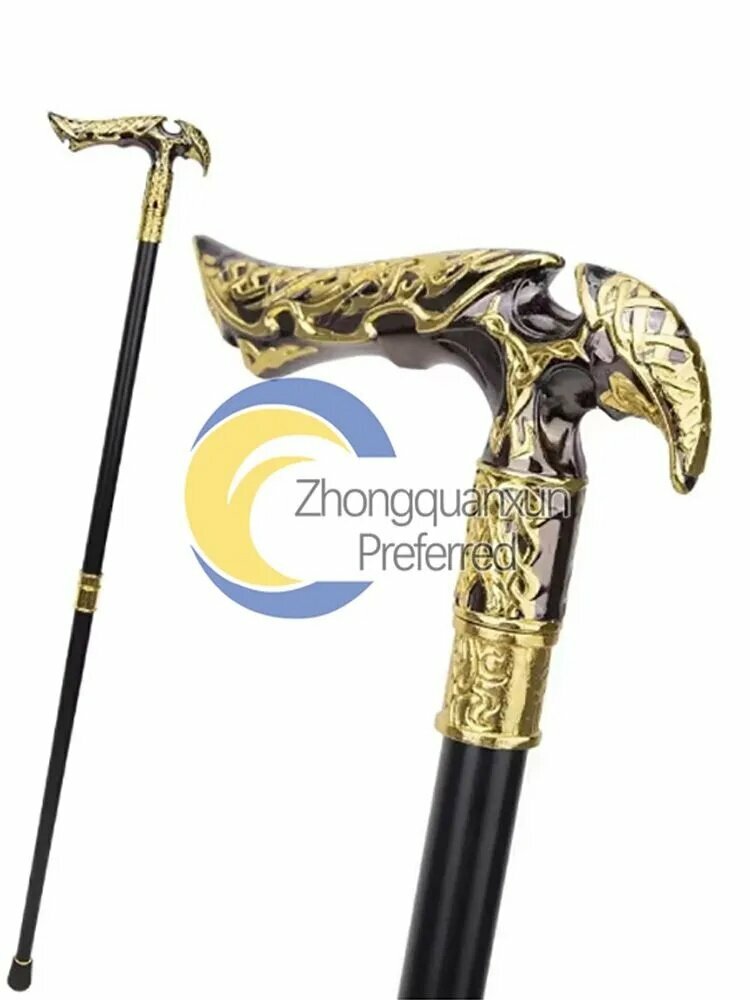 (93 см) Многоступенчатая роскошная металлическая трость для ходьбы, украшение праздничной вечеринки, джентльменский косплей, нескользящая