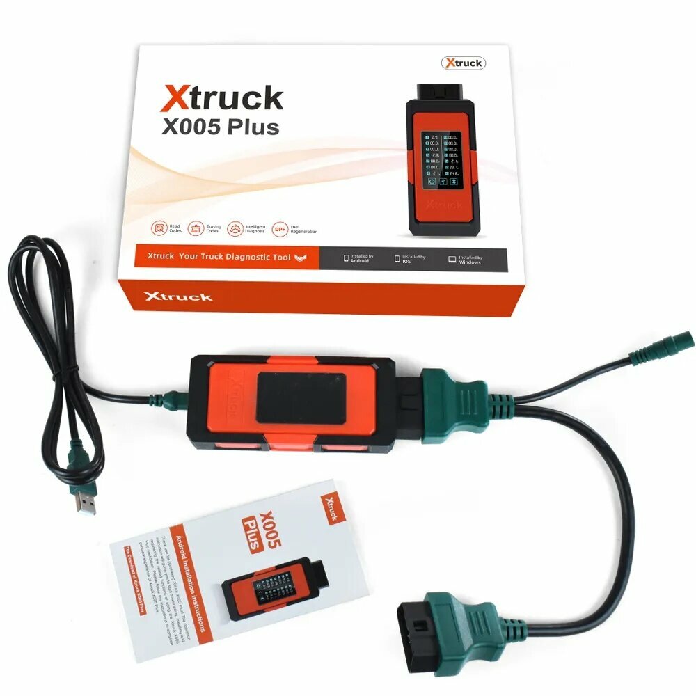 Диагностический инструмент для грузовиков Xtruck X005 Plus с принудительной регенерацией сажевого фильтра.