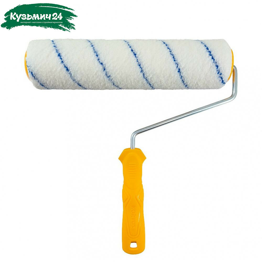 Валик малярный Korvus 0204135 для водных красок, ролик 250 мм, ворс микроволокно 12 мм