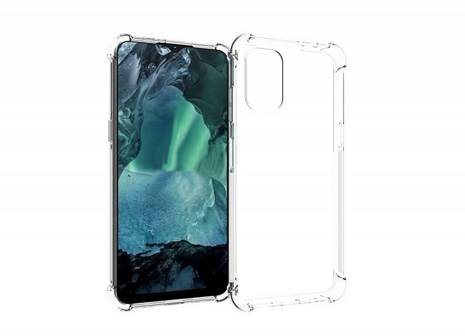 Чехол-бампер MyPads Tocco для Nokia G11 и G21 с противоударной защитой углов прозрачный
