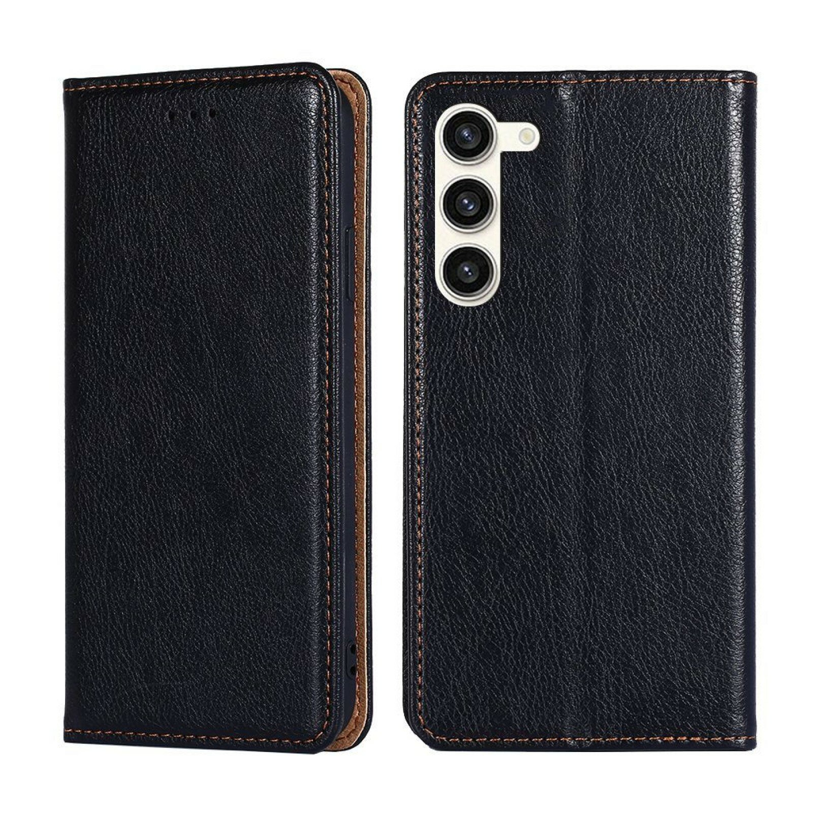 Чехол-книжка MyPads для Samsung Galaxy S23+ из искусственной кожи, черный