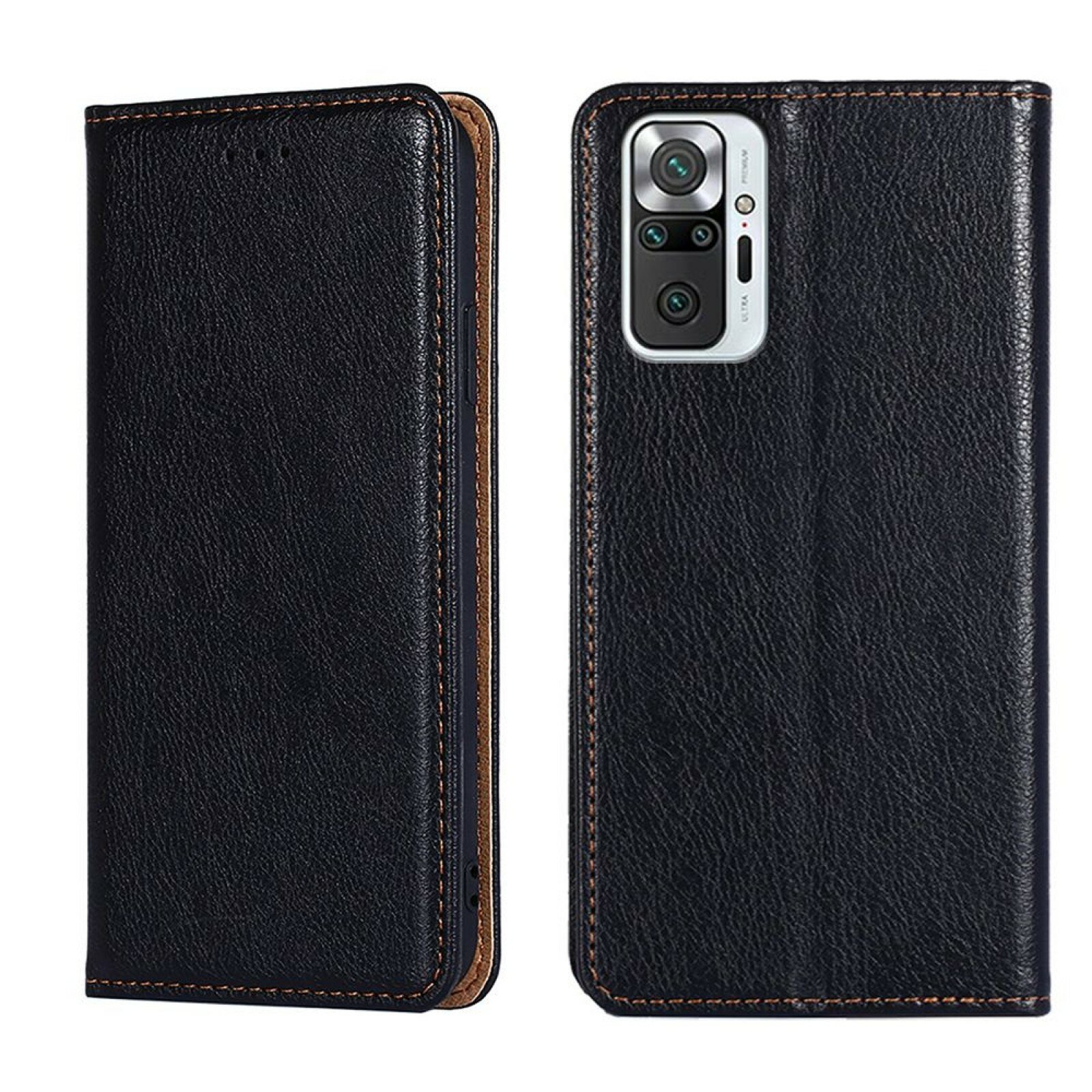 Чехол-книжка MyPads для Xiaomi Redmi Note 10 Pro с функцией подставки, черный