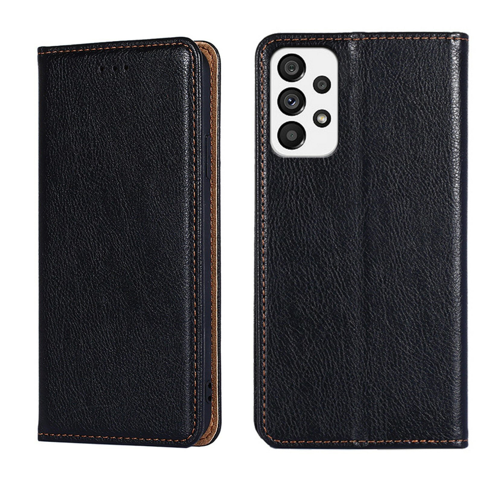 Чехол-книжка MyPads для Samsung Galaxy A73 5G с защитой и черным дизайном