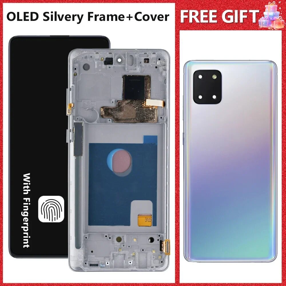 Экран AMOLED Note 10 Lite для Samsung Galaxy Note 10 Lite N770F N770F/DS N770F/DSM OLED Silvery Kit