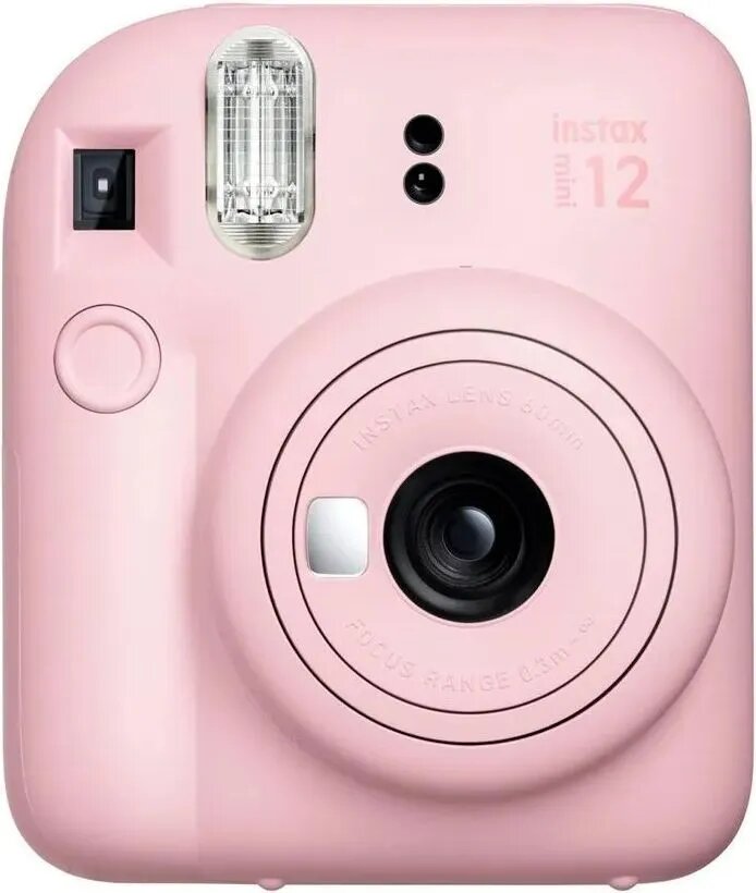 Instax mini 12 pink моментальная камера - для фото и видеосъемки