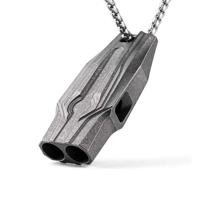 Спасательный свисток из титанового сплава Аварийный свисток 120 децибе (Titanium) stonewash