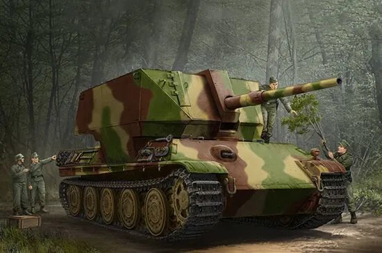 1/35 Зенитный танк Черная пантера (оснащен 88-мм пушкой Flak 41). Сборочная модель