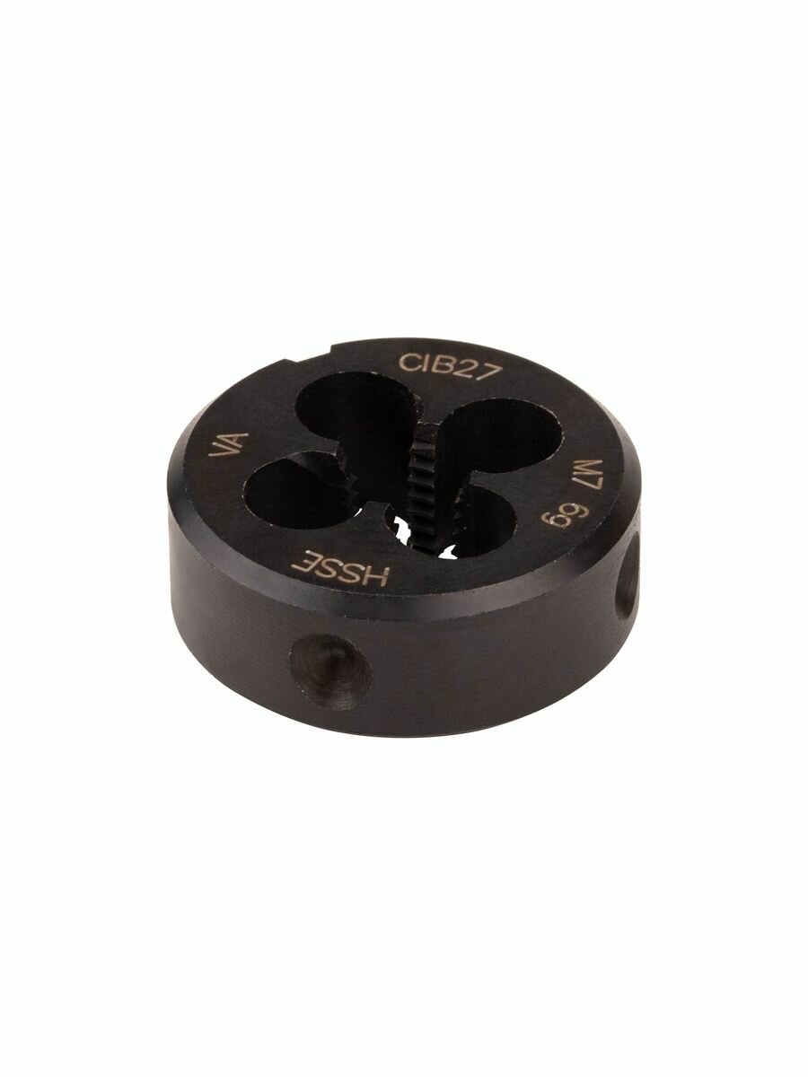 Плашка М7х1 мм по нержавеющим и жаропрочным сплавам NORGAU Industrial метрическая, для резьбы 60, по DIN223, HSS-Е/VAP (Co 5%), диаметр 25 мм