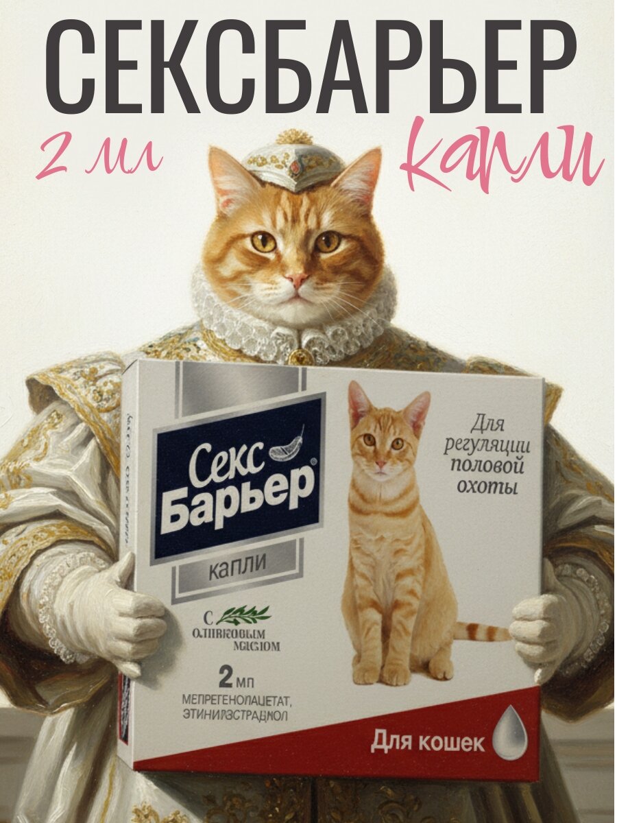 Капли Секс-Барьер, для кошек, сук, для регуляции половой охоты