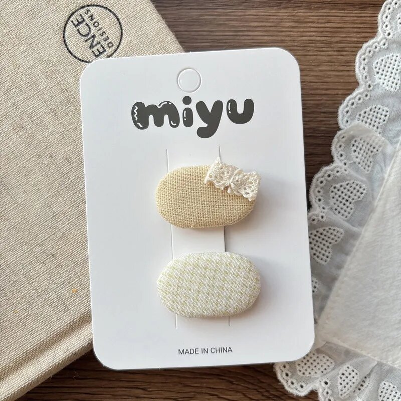 Детские заколки-капельки Miyu, белые, цвет 5