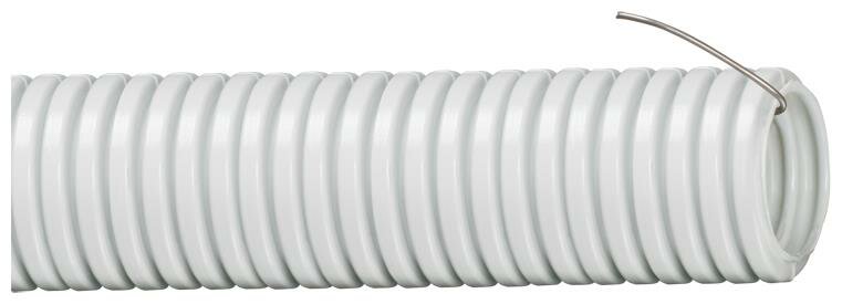 REXANT (28-0032-2) труба гофрированная из ПВХ O32 ММ С зондом, бухта 25 М/УП, серая