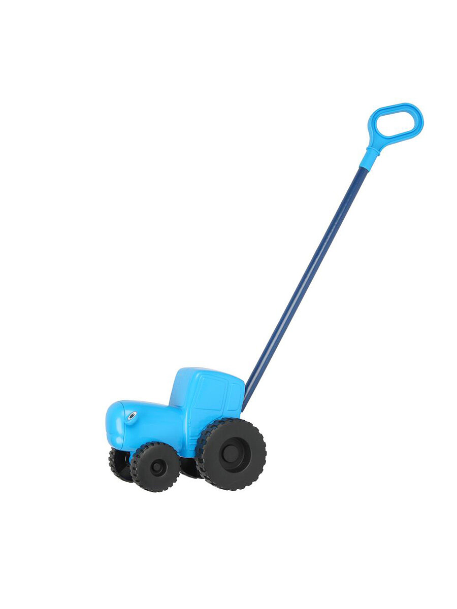 Технопарк Каталка с ручкой Синий трактор 20 см ВLUТRА-20РL-SТIСК-WОD с 1 года