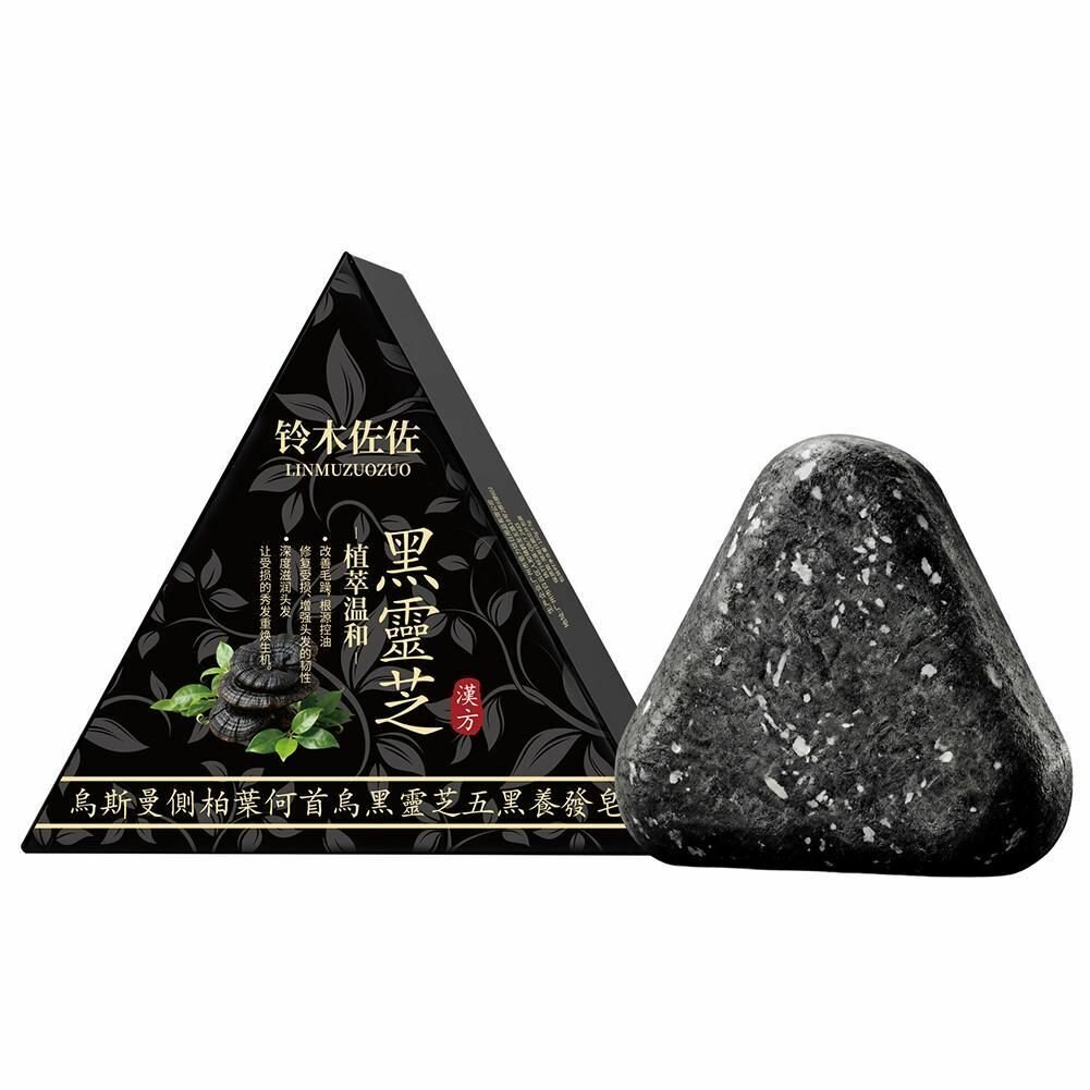 Мыло-шампунь Black Ganoderma, мыло для волос с травяным маслом Polygonum Multiflorum