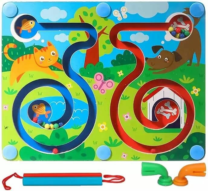 Лабиринт this ball Накорми питомцев, полушарные доски, деревянный