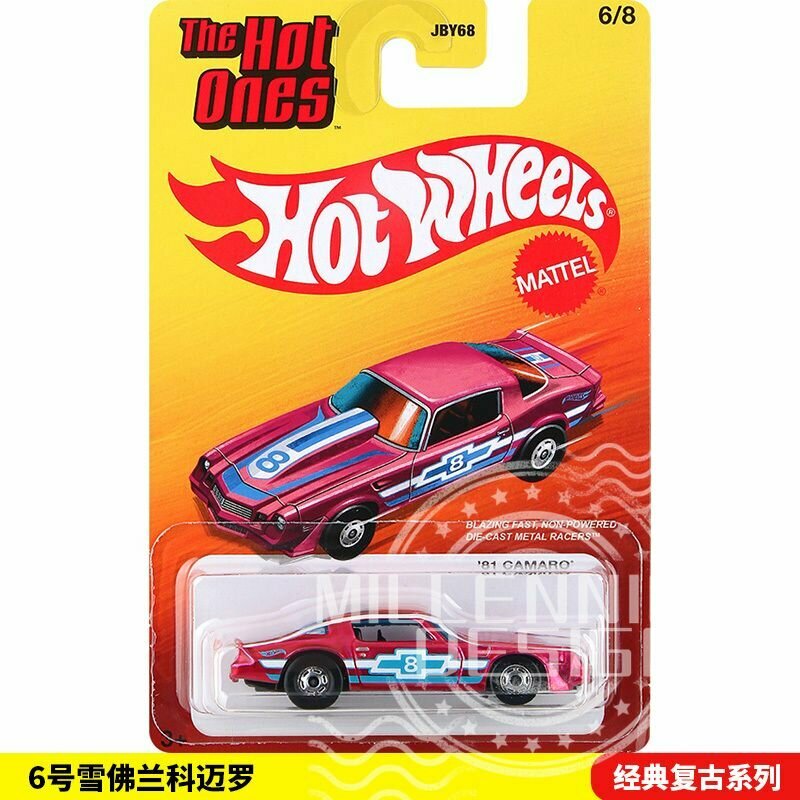Hot Wheels Car Culture, Ретро классические автомобили, Литая модель 1:64, Серия Vintage Classics(6-Шевроле Камаро)