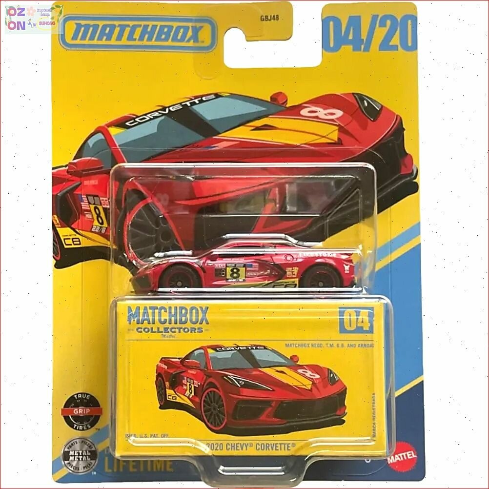 MATCHBOX Модель автомобиля из сплава, 1:64, серия Matchbox Collectors , Эксклюзивная коллекция:2020 CHEVY CORVETTE