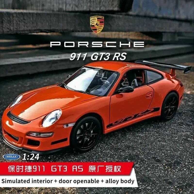 WELLY 1:24 Porsche 911 GT3 RS 997 Supercar Обязательно к покупке! Симулированная модель автомобиля из сплава это и игрушка, и коллекционный