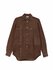 Рубашка MOSCHINO Stud-embellishment suede shirt, размер 46, коричневый