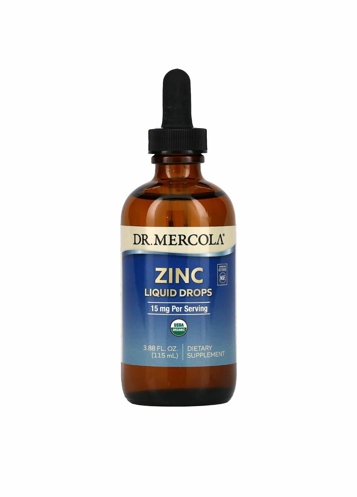 Dr. Mercola, Цинк в каплях, 15мг, 115мл