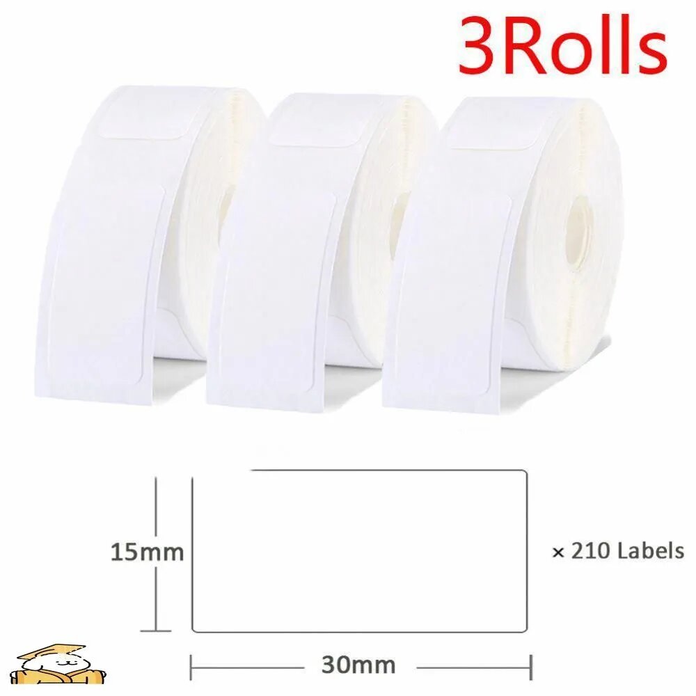 NIIMBOT Этикетка для печати 1.5 x 3 см, 3 рулона, для термопечати, белые