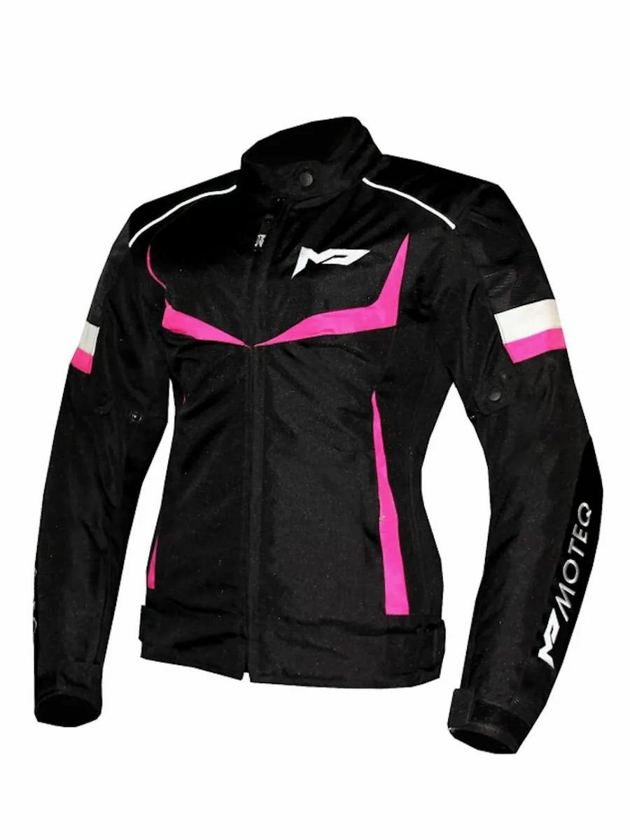 Куртка текстильная женская MOTEQ ASTRA черный/розовый L