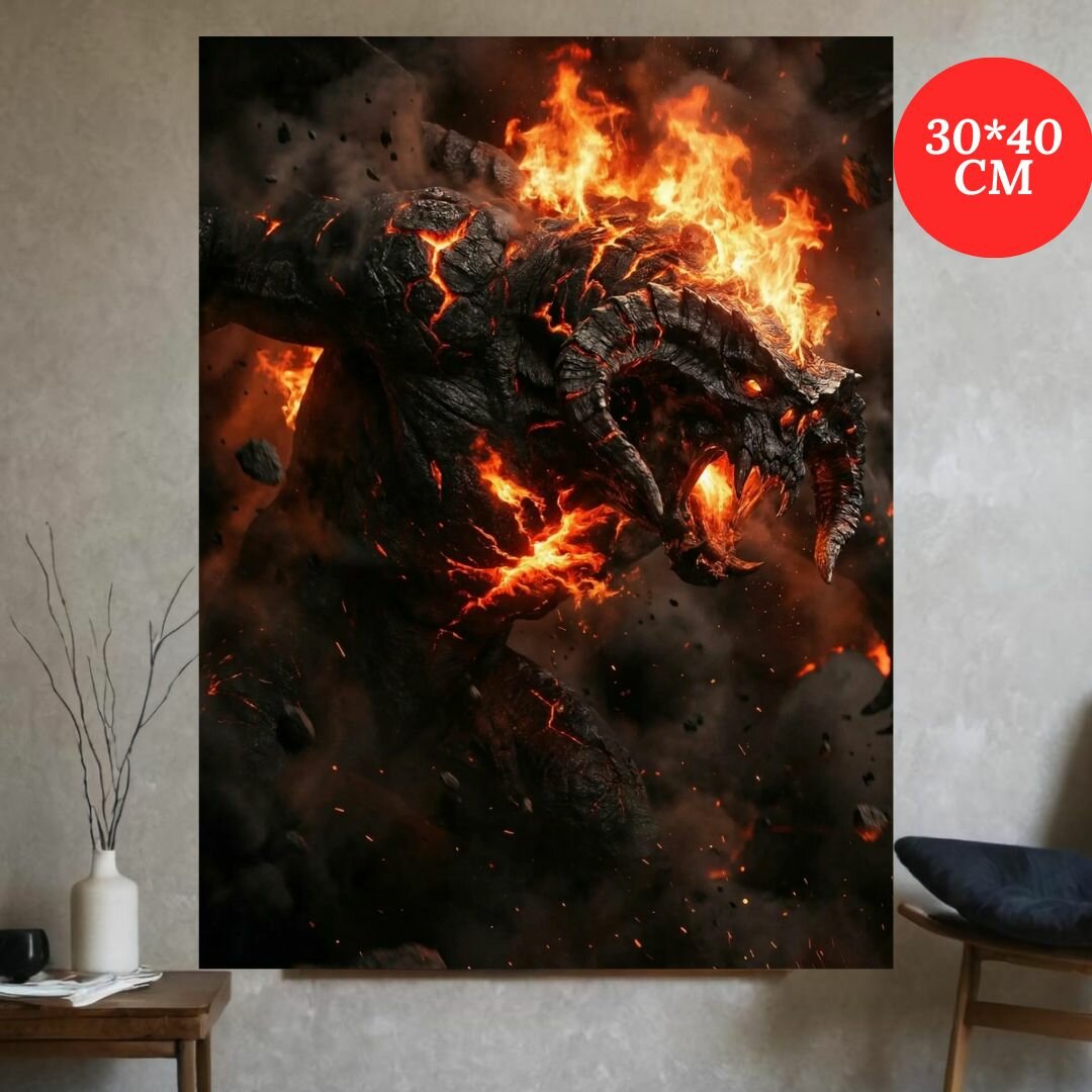 Картина на металле (Властелин колец), Балрог, 30*40 см