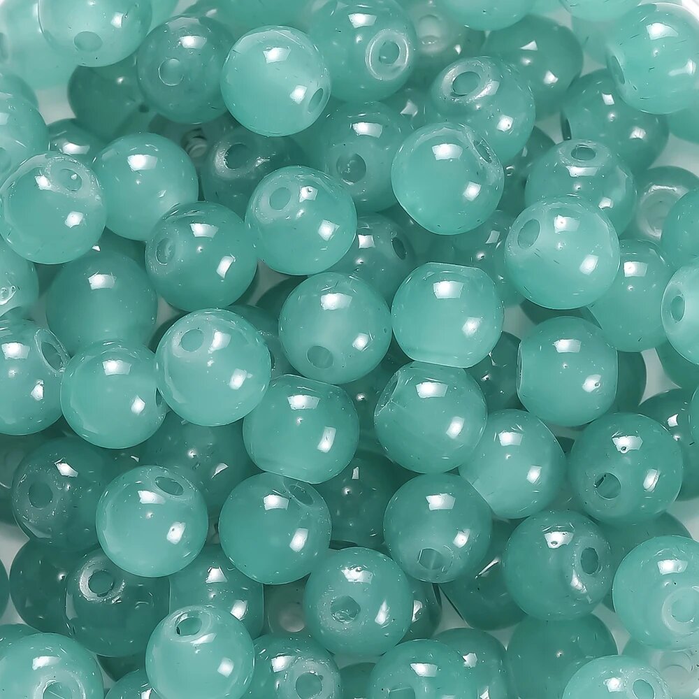 Стеклянные круглые бусины Jully Color 6 мм 30/50 шт
