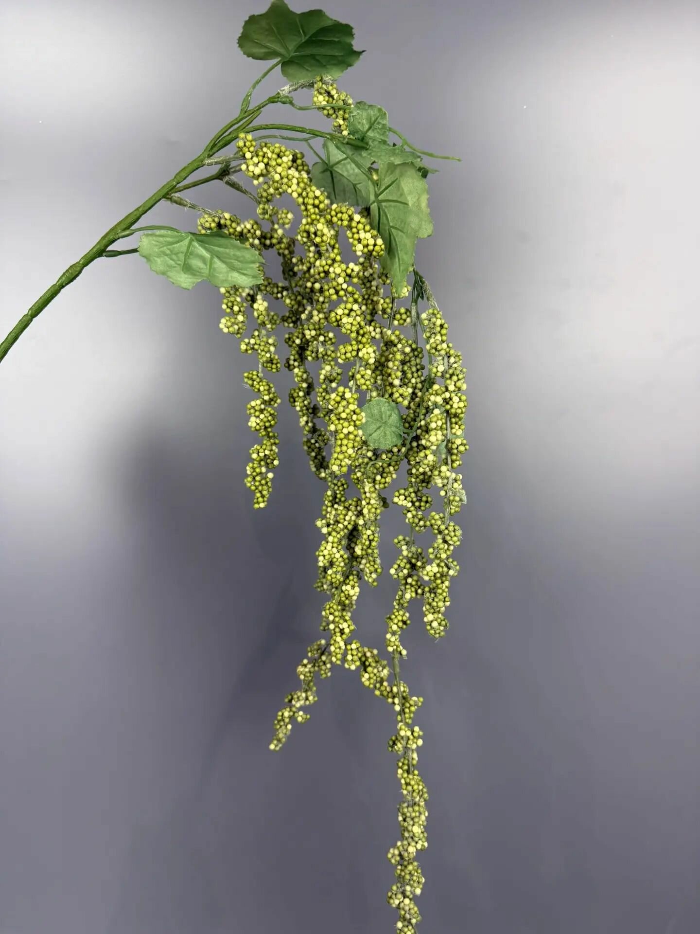 Искусственные цветы премиум ветки для декора Амарант зеленый весенний с листьями 1 ветка 110 см