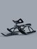 Снегокат Black современный для зимних развлечений, с прочным металлическим карка...