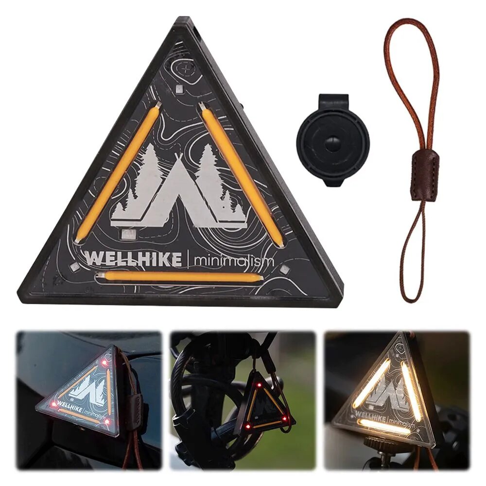 Фонарь WELLHIKE с креплением на каску, светодиодный, с клипсой и шнурком