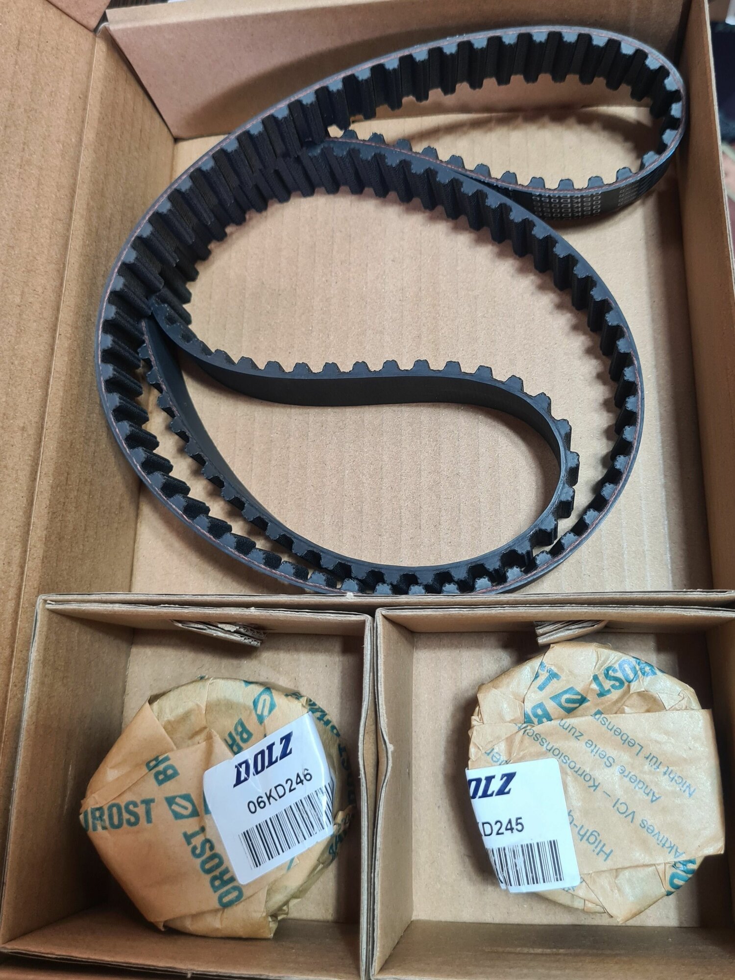 Комплект ГРМ Dolz SKD140, для ВАЗ 2110/2111/2112, с коробкой, 100% оригинальный