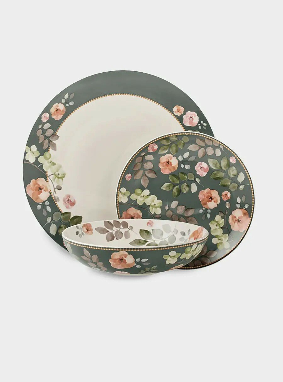 Обеденный набор Arcadia, зелёный, 4 персоны, 12 предметов (Maxwell&Williams)