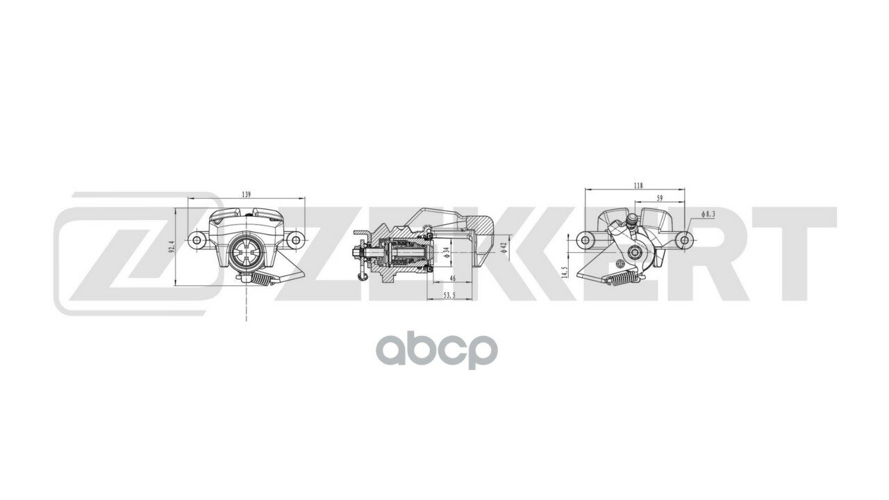 Тормозной суппорт задний правый Renault Scenic II 03- Zekkert арт. bs-8387
