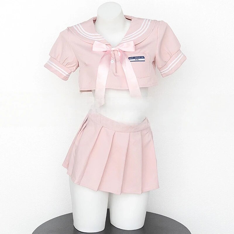AniLV Японская Школьная Форма Морячка Розовый, L, Розовый