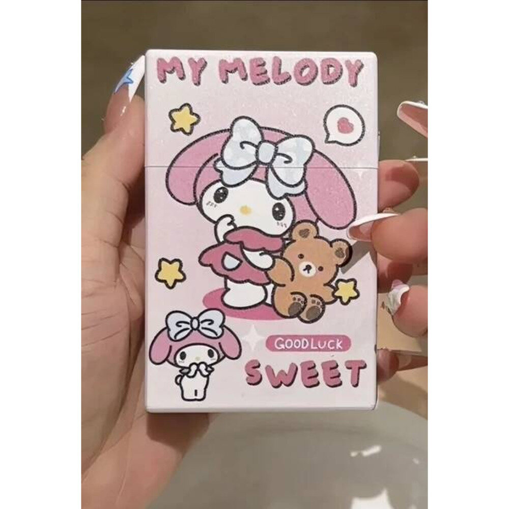 Коробка для сигарет Sanrio, несколько вариантов дизайна, Hello Kitty, Kuromi, Pochacco, My Melody, стильная, из пластика, милая, для хранения карточек.