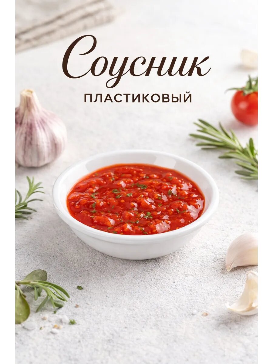 Соусник SKYPHOS «Восток», круглый, d=7,2 см, пластик, 350 мл, белый