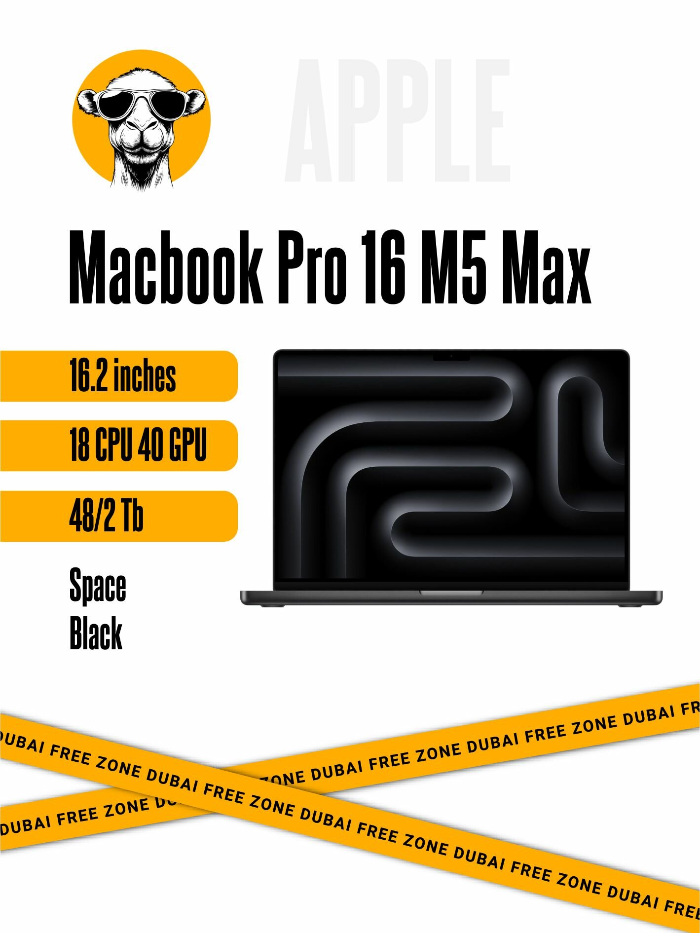 Ноутбук Apple Macbook Pro 16 M5 Max 48/2Tb (18 CPU/40 GPU) Space Black