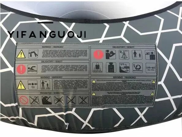 Водная ватрушка YIFANGUOJI DELTA S4, буксируемый аттракцион, 137 см, сине-серый, до 90 кг, от 10 лет — фото 1